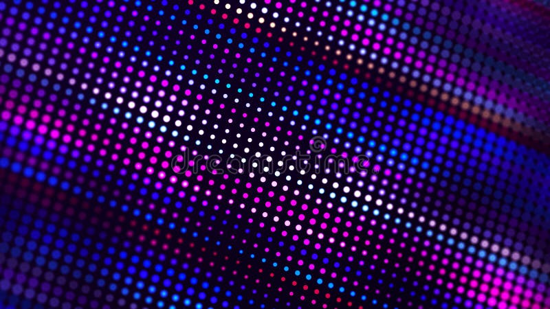 Glowing Neon Dots Background. Colored Music Pattern. Big Data Digital ...