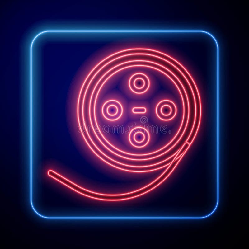 Neon Film Strip Red Color Vector Illustration Flat Style Image Stock ...