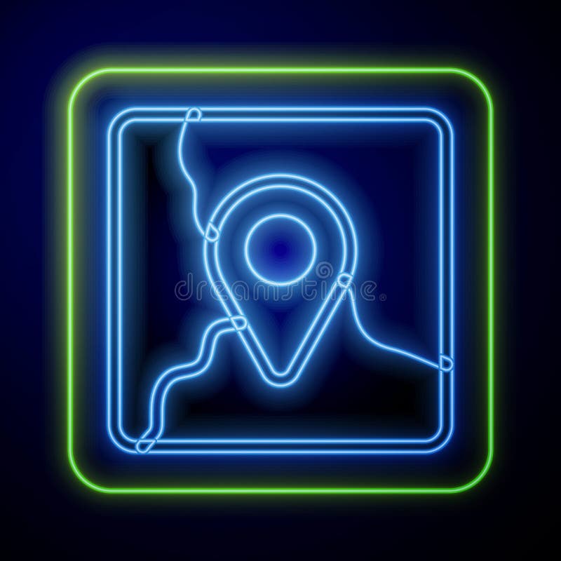 Neon Map Location Icon Stock Illustrations – 9,100 Neon Map Location ...