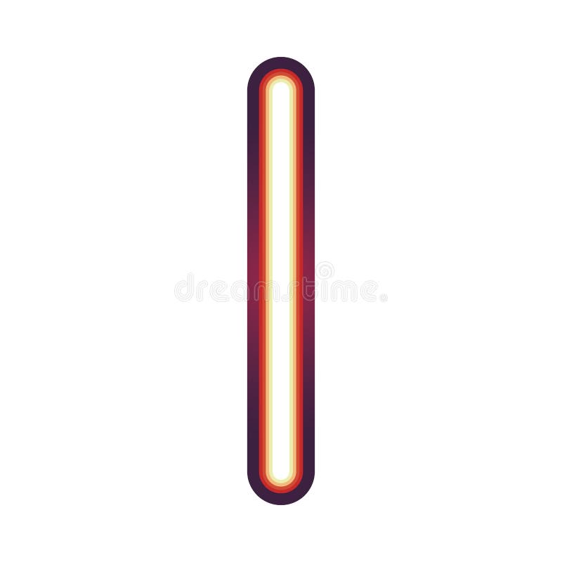 Glowing neon letter I stock vector. Illustration of font - 79181676