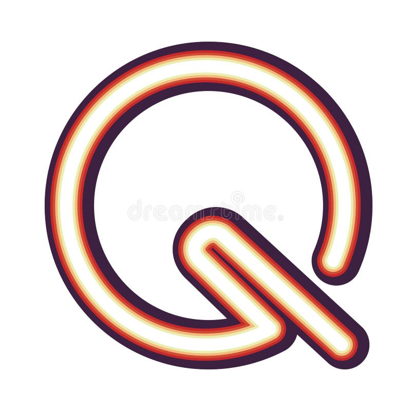 Glowing Neon Letter Q Stock Illustrations – 152 Glowing Neon Letter Q ...