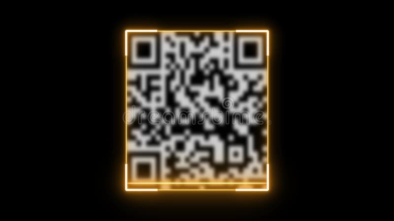 Glowing Neon Light Animated Barcode or Qr Code Scanner, QR Code Scanner Animation, QR Code ...