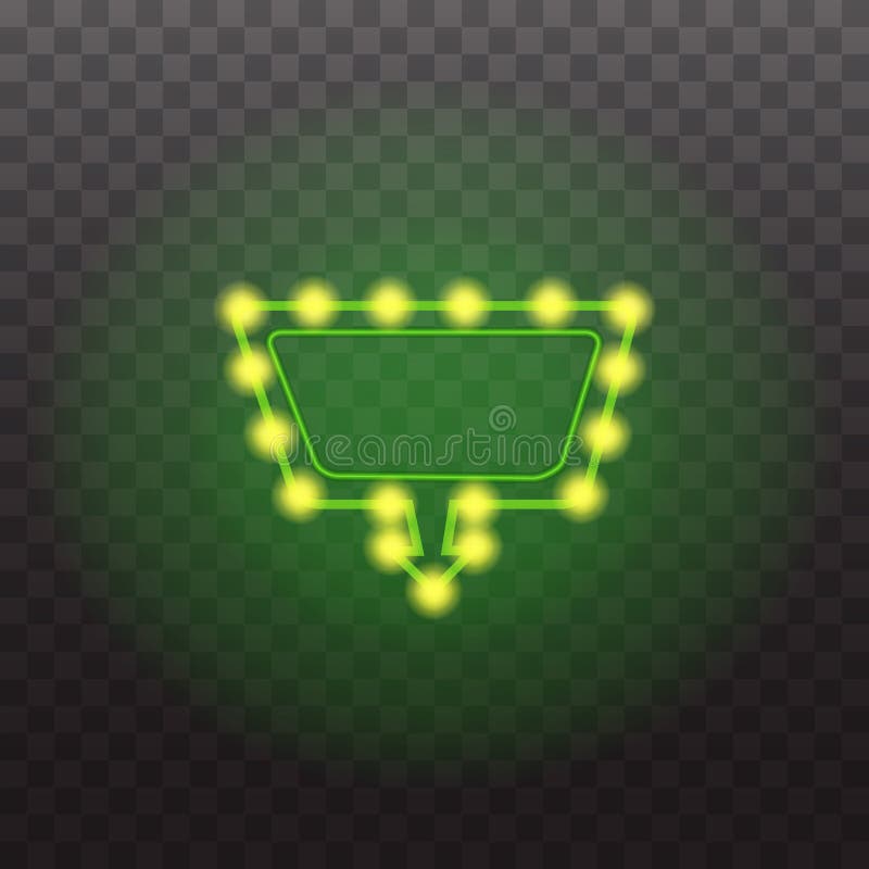 Glowing Neon Light Signs Illuminated Isolated on Transparent Background ...