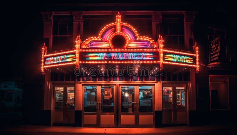 Glowing Neon Lights Illuminate the Modern Nightclub Scene Generative AI ...