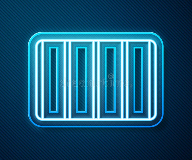 Glowing Neon Line Color Palette Guide Icon Isolated on Blue Background ...