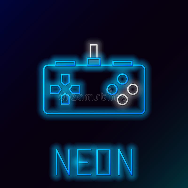 Neon Light Gamepad White Background Stock Illustrations – 140 Neon ...