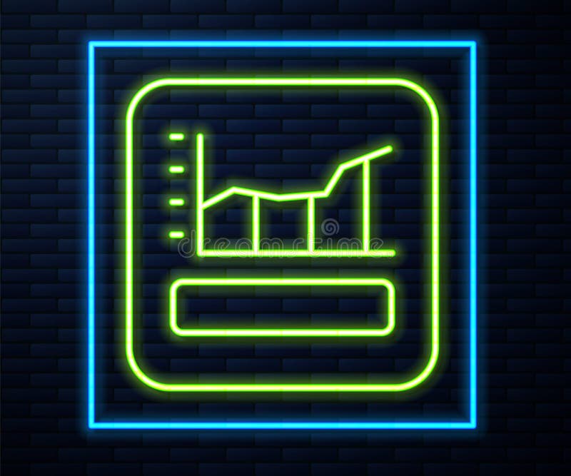 Glowing Neon Line Graph, Schedule, Chart, Diagram, Infographic, Pie ...
