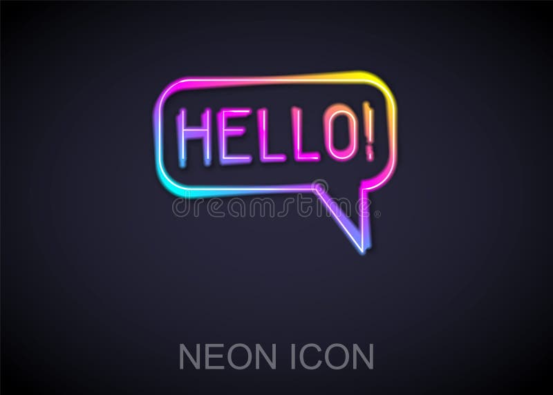 Black Hello in Different Languages Icon Isolated on White Background ...