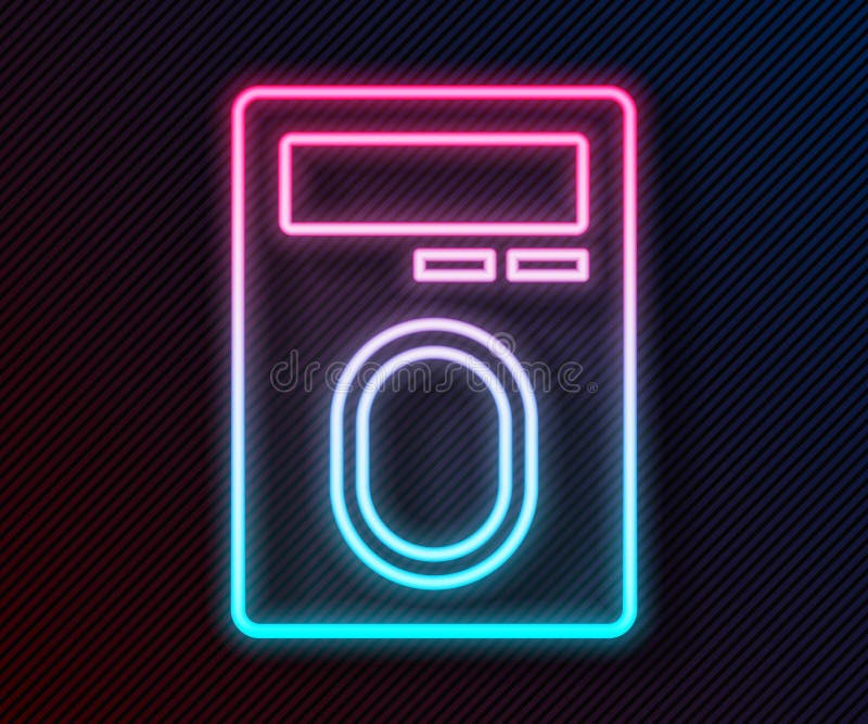 Glowing Neon Line Human Hand Scanning with Finger Scan on Access ...