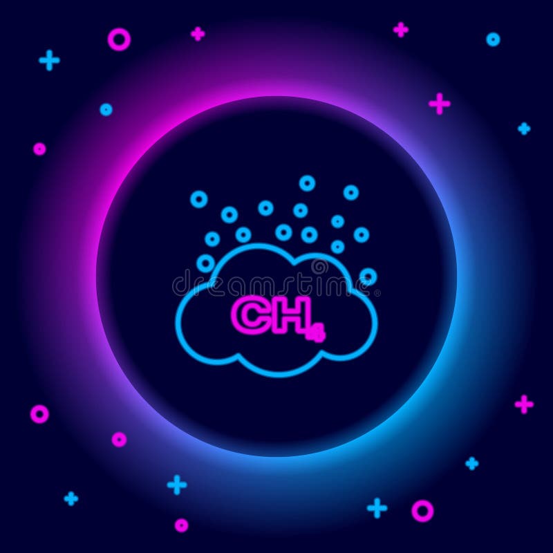 Glowing Neon Line Methane Emissions Reduction Icon Isolated on Black ... Glowing Neon Line Methane Emissions Reduction Icon Isolated on Black ...