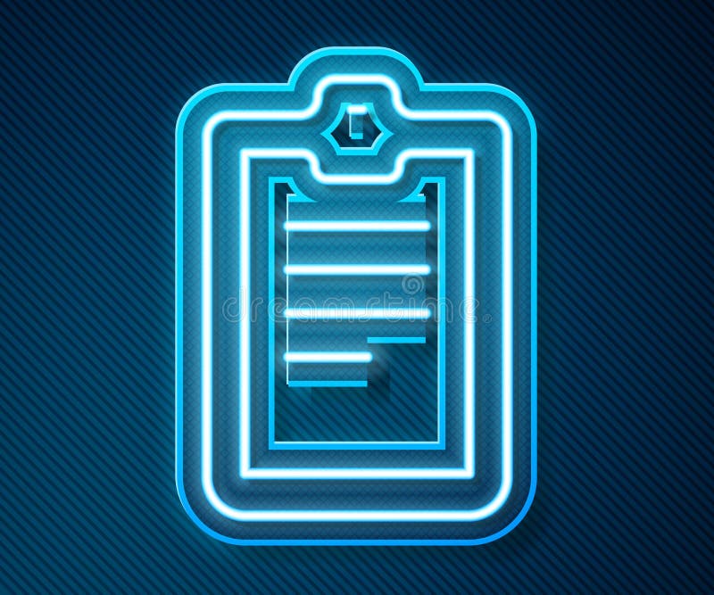 Glowing Neon Line Psychological Test Icon Isolated on Blue Background ...