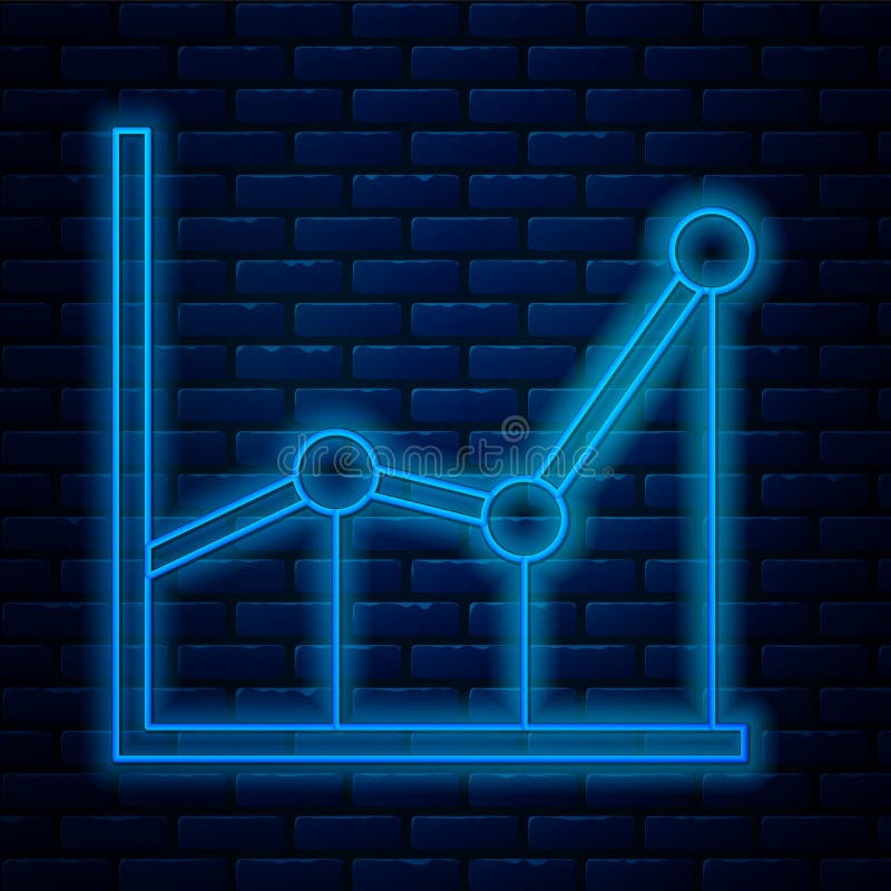 Glowing Neon Line Sigma Symbol Icon Isolated on Brick Wall Background ...