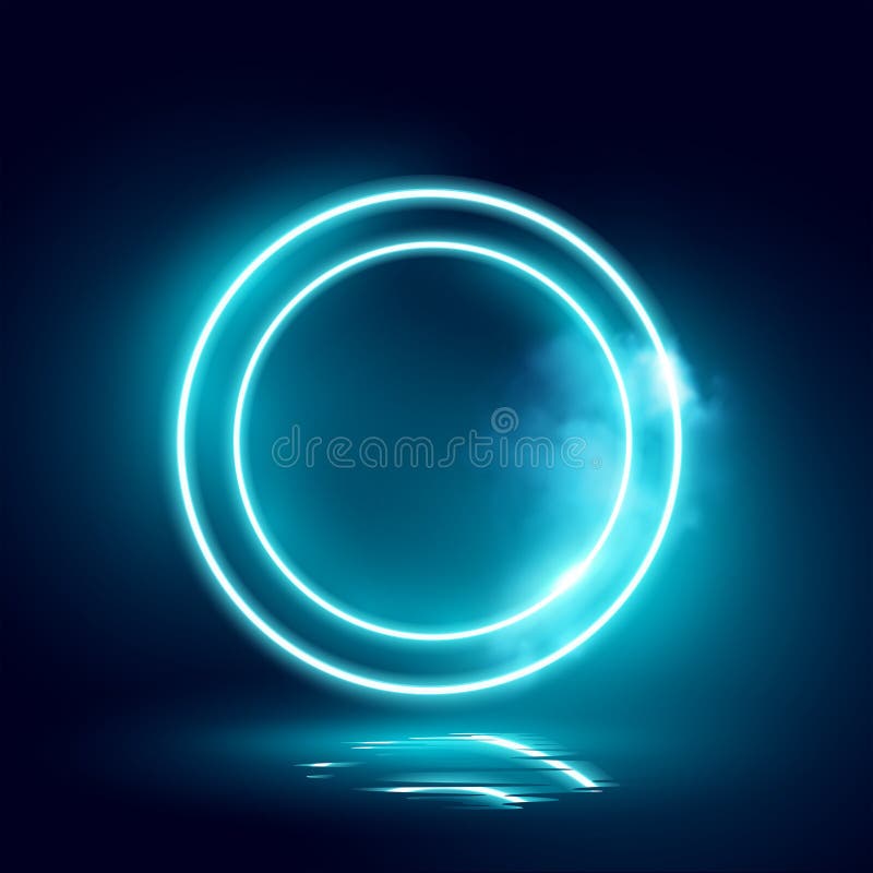 Glowing Neon Loops Light Effect Stock Vector - Illustration of ...