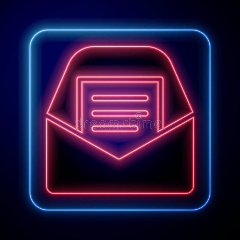 Neon_mail_symbols stock illustration. Illustration of eps10 - 19138169