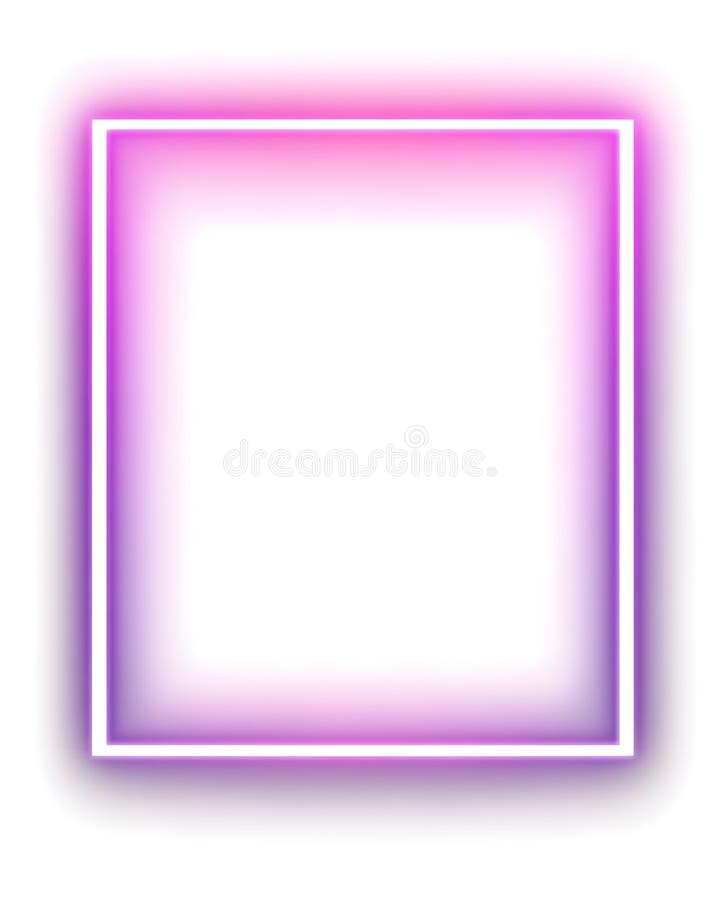 Glowing Neon Pink and Purple Gradient Square Frame Abstract Light ...
