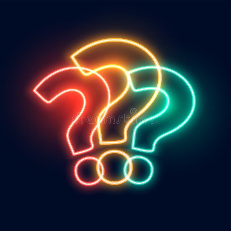 Neon Question Mark Stock Illustrations – 2,955 Neon Question Mark Stock ...