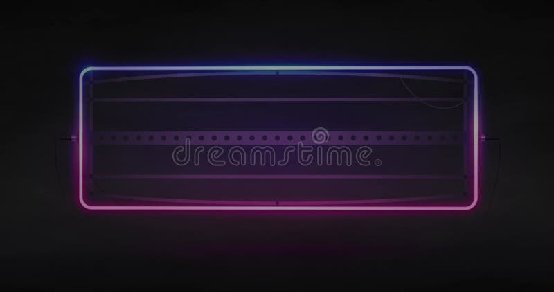 Glowing Neon Rectangle Animated Frame Stock Footage - Video of glowing ...