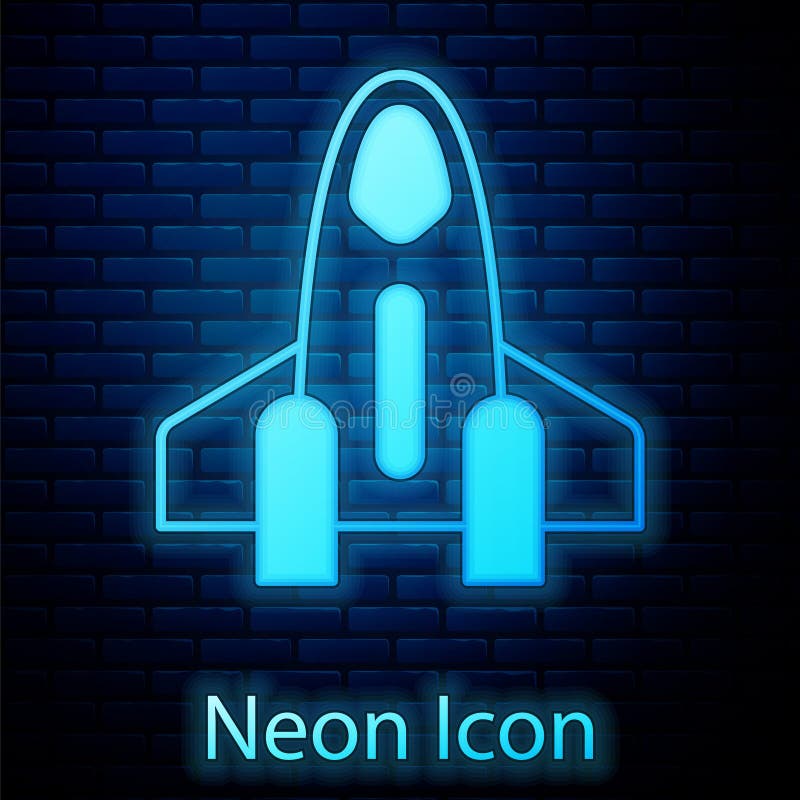 Neon Rocket Red Color Vector Illustration Flat Style Image Stock Vector ...