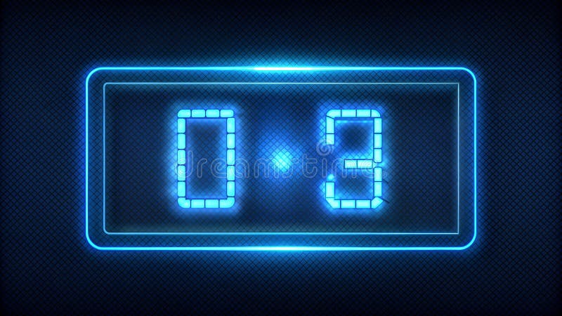 Glowing Neon 15-Second Countdown Timer - Vintage Horror Movie Style ...