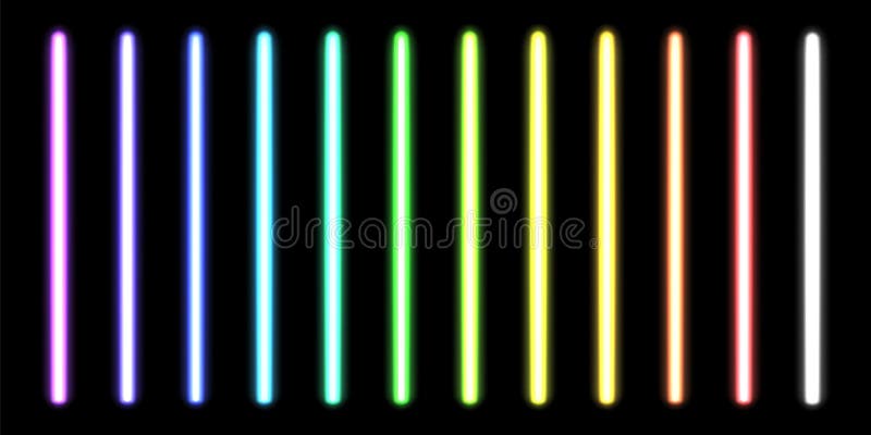 Glowing neon sticks. stock vector. Illustration of green - 182107898