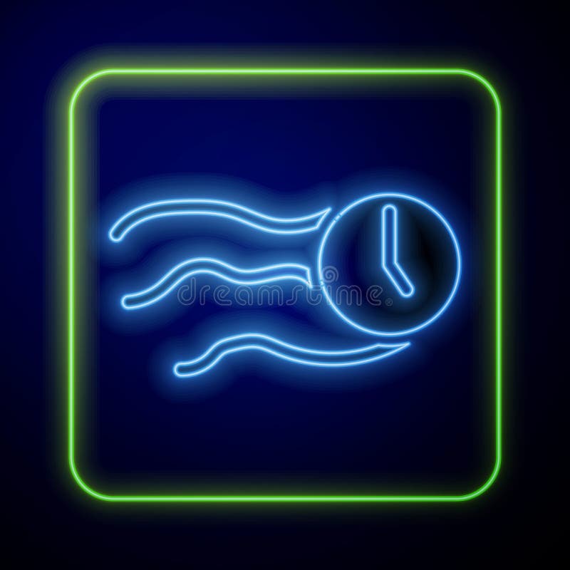 Neon Time Signs Vector Isolated on Brick Wall. Timer, Clock, Stopwatch ...
