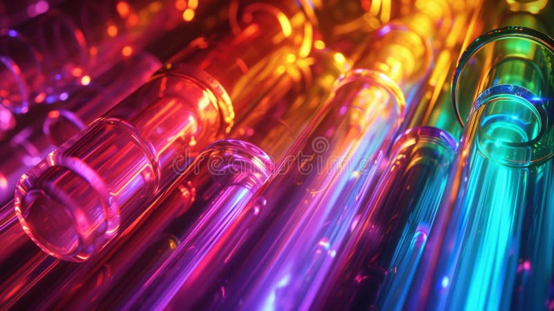 Glowing Neon Tubes in a Mesmerizing, Otherworldly Pattern, Evoking a ...