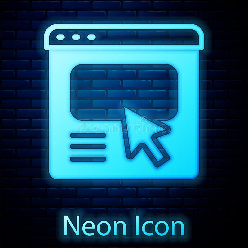 Ux Ui Design Neon Glow Icon Illustration Stock Vector - Illustration of ...