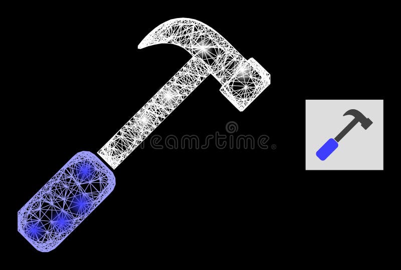 Flare Linear Mesh Hammer with Light Spots Stock Vector - Illustration ...