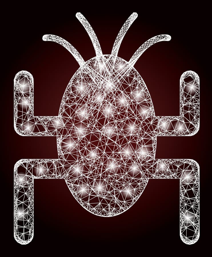 Glowing Net Mesh Bug Tick with Lightspots Stock Vector - Illustration ... Glowing Net Mesh Bug Tick with Lightspots Stock Vector - Illustration ...