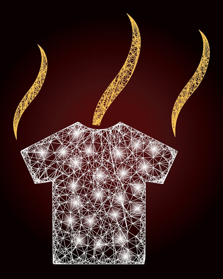 Flare Net Mesh Smell T-Shirt with Light Spots Stock Vector ...