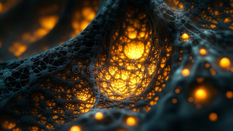 Glowing Network Abstract Dark Surface Texture Stock Illustration ...