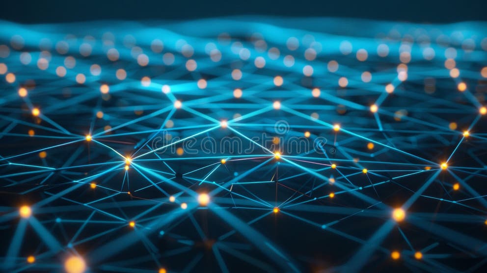 Glowing Network Connection Abstract Background, Digital Web Structure ...