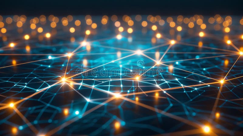 Glowing Network Connection Lines - Abstract Technology Concept Stock ...