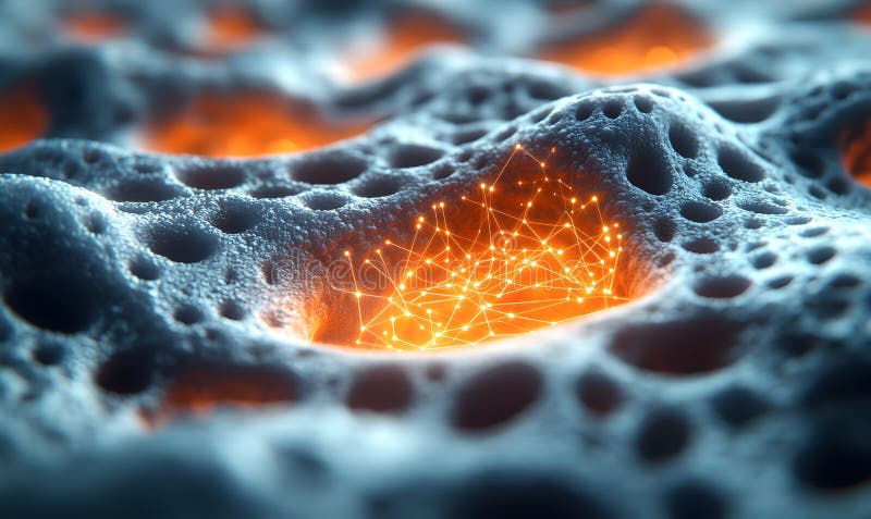 AI-Generated Cellular Network Stock Photo - Image of light, background ...