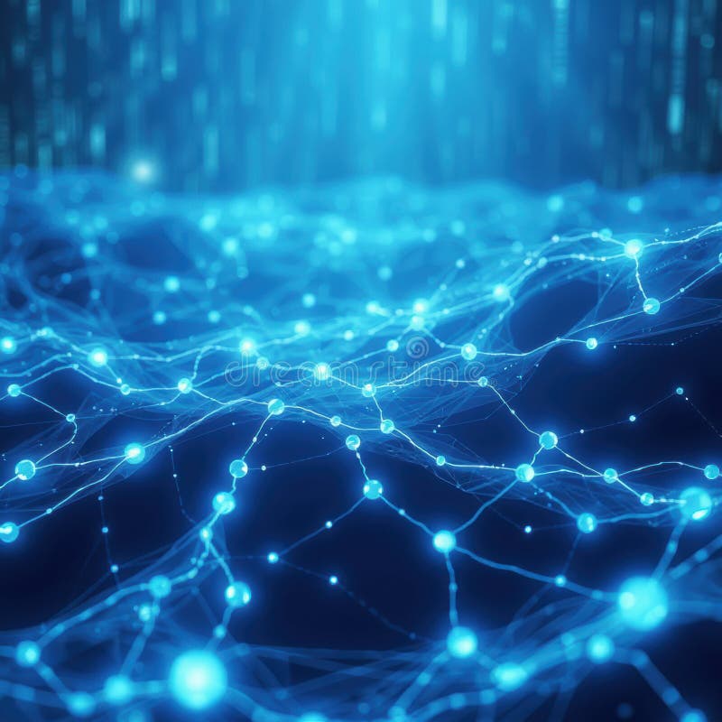Glowing Network Lines Nodes Creates Futuristic Digital Landscape Stock ... Glowing Network Lines Nodes Creates Futuristic Digital Landscape Stock ...