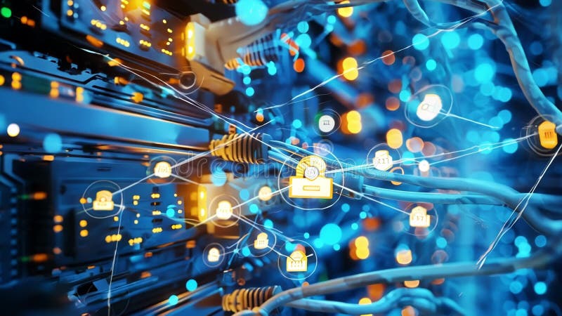 An Intricate Circuit Board Adorned with Glowing LEDs Symbolizing the ...