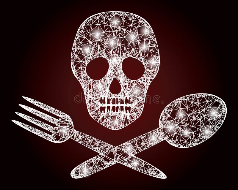 Glowing Net Mesh Toxic Food with Lightspots Stock Vector - Illustration ...