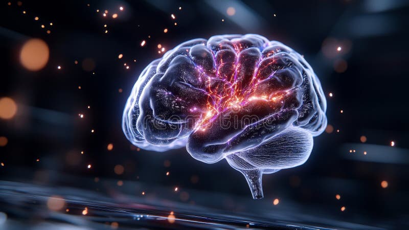 Glowing Neural Connections in Human Brain Conceptual Visualization ... Glowing Neural Connections in Human Brain Conceptual Visualization ...