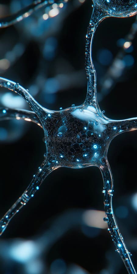 Glowing Neural Network with Blue Nodes, Interconnected by Radiant Lines ...