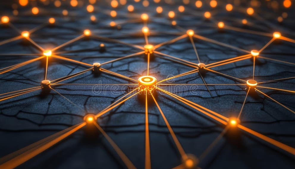 Glowing Neural Network, Interconnected Nodes, AI, Deep Learning ...