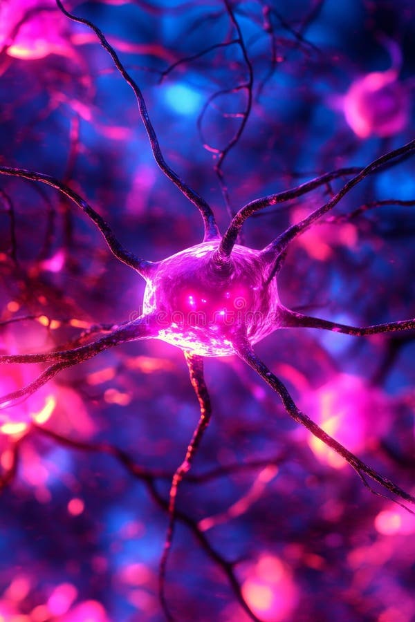 Glowing Neural Network, Interconnected Nodes, Artificial Intelligence ...