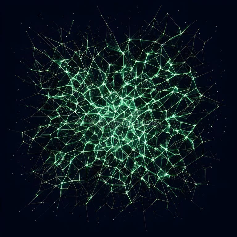 Glowing Neural Network Sphere Stock Photo - Image of high, light: 381893062