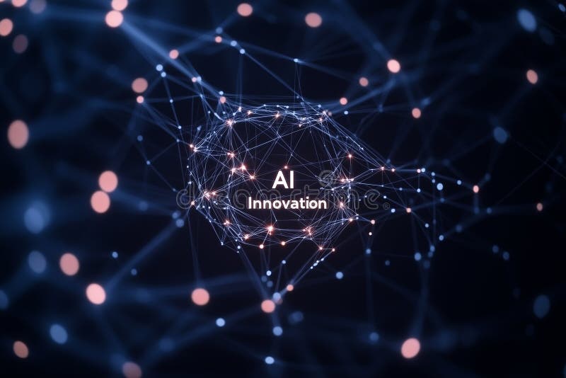 Glowing Neural Network Web Illustrates Advanced Technology and ...