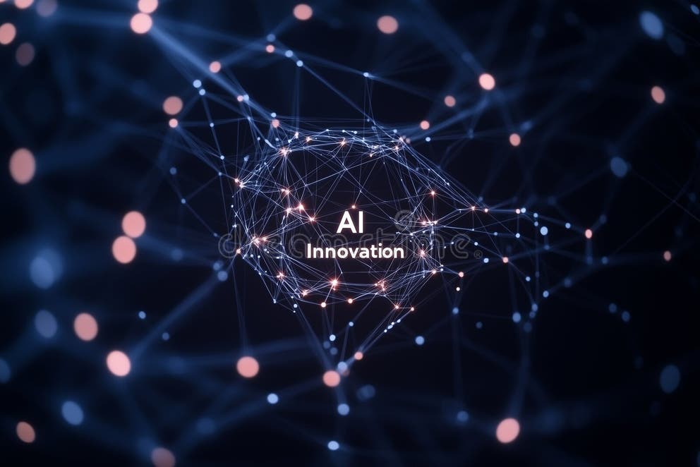 Glowing Neural Network Web Illustrates Advanced Technology and ...