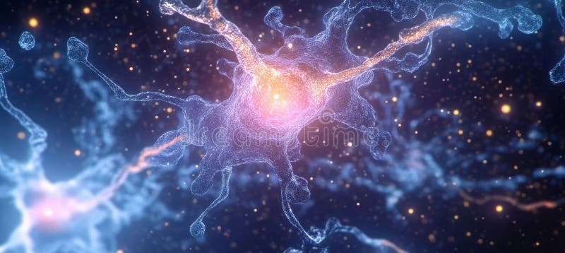 Glowing Neuron Network a Digital Illustration of Neural Activity and ... Glowing Neuron Network a Digital Illustration of Neural Activity and ...