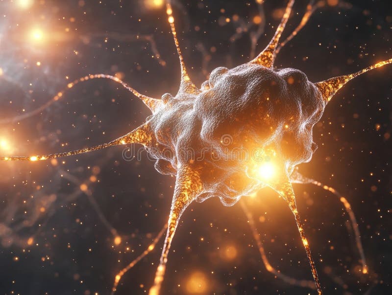 Neuron Transmitting Signals in the Nervous System Stock Photo - Image ...