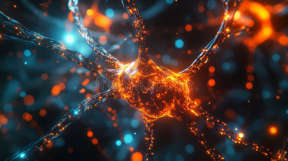 Glowing Neurons: Intricate Neural Connections and Brain Activity ...
