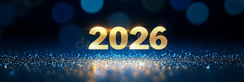 Glowing 2026 New Year Celebration Background with Glitter Texture ...