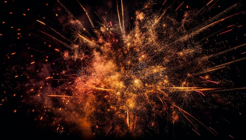 Night Sky Explodes with Abstract Nebula Patterns in Multi Colored ...