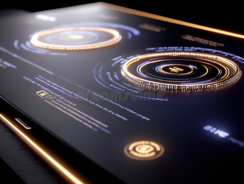 Glowing Nodes and Digital Interactions Stock Image - Image of interface ...